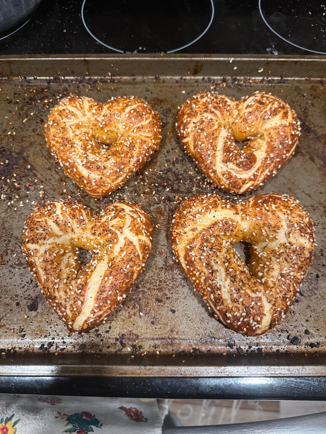 Heart shaped bagels!!💕 - Dining and Cooking