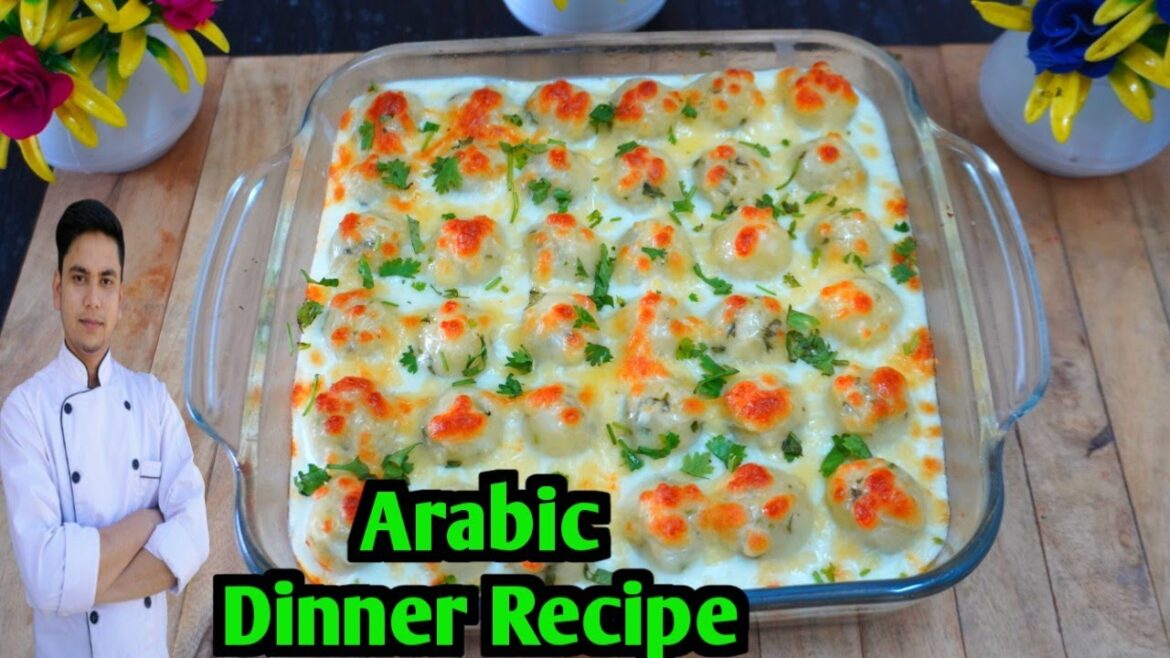 creamy and cheesy chicken with potato balls / arabic dinner recipe ...
