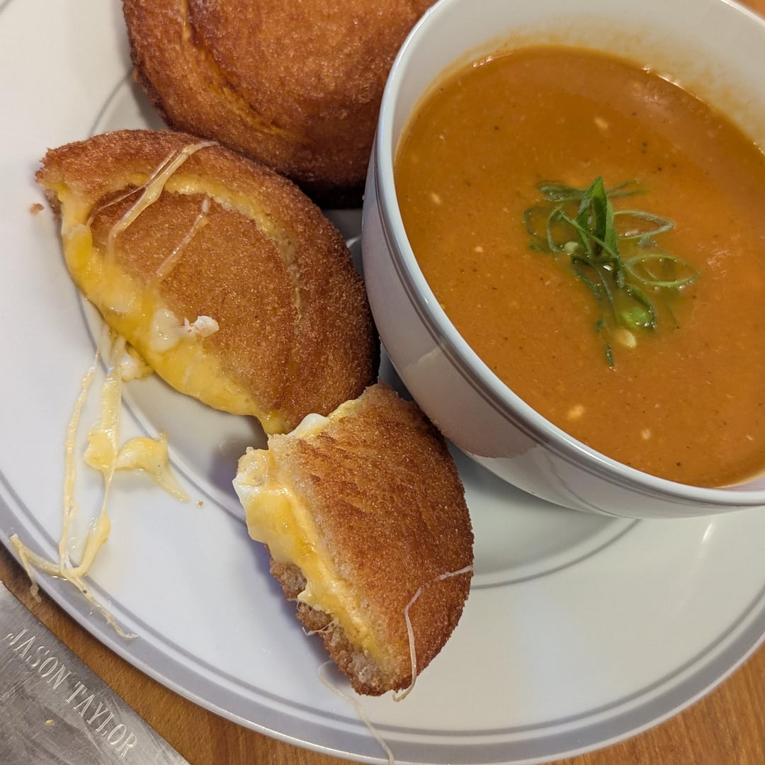 "Fancy Grilled Cheese" - Fried homemade Cheese Uncrustables (cheddar ...
