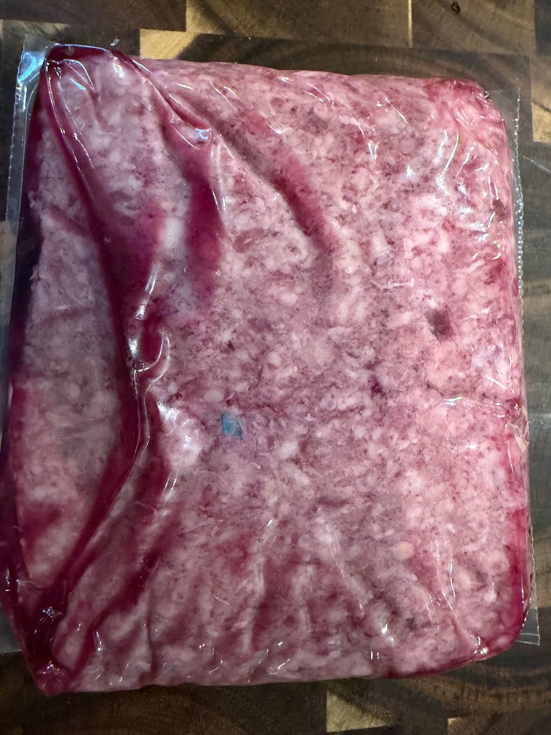 Small blue object in the beef - Dining and Cooking