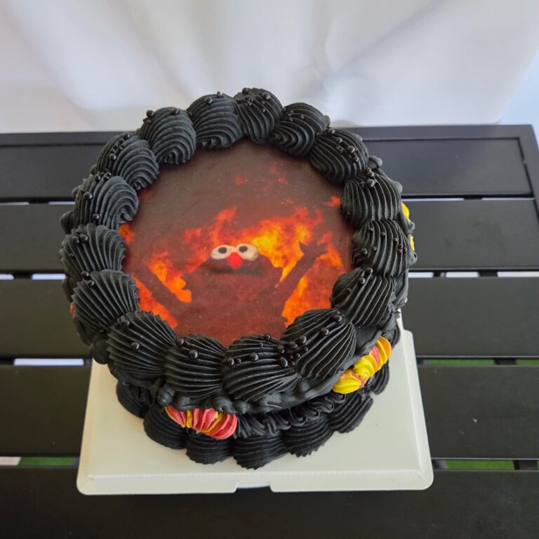 Elmo Fire Meme Cake - Dining and Cooking