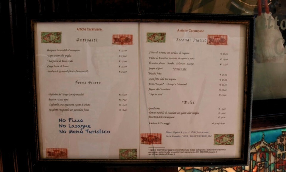 The Italian Menu - 151 Words You Need to Know - Dining and Cooking