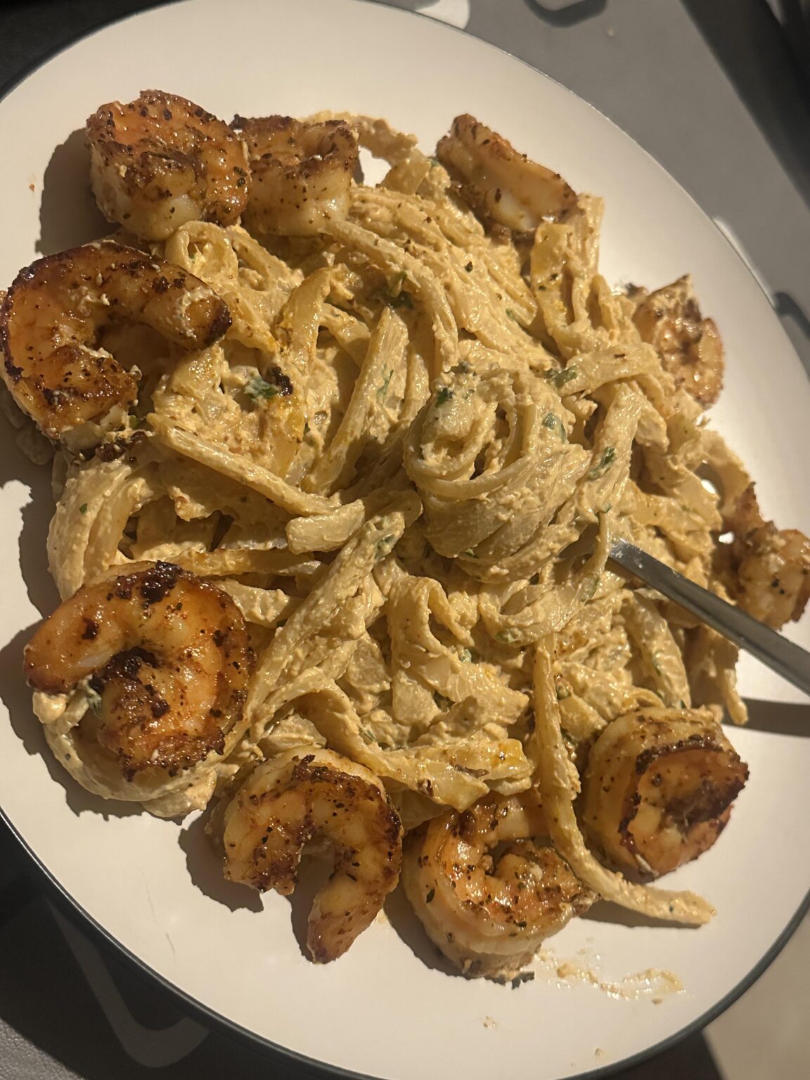[homemade] Creamy chipotle shrimp pasta - Dining and Cooking