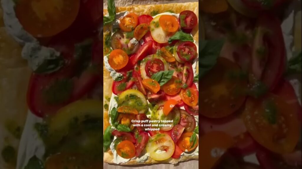 Recipe 20 of 100: Easy Tomato Puff Pastry Tart with Ricotta #puffpastry ...